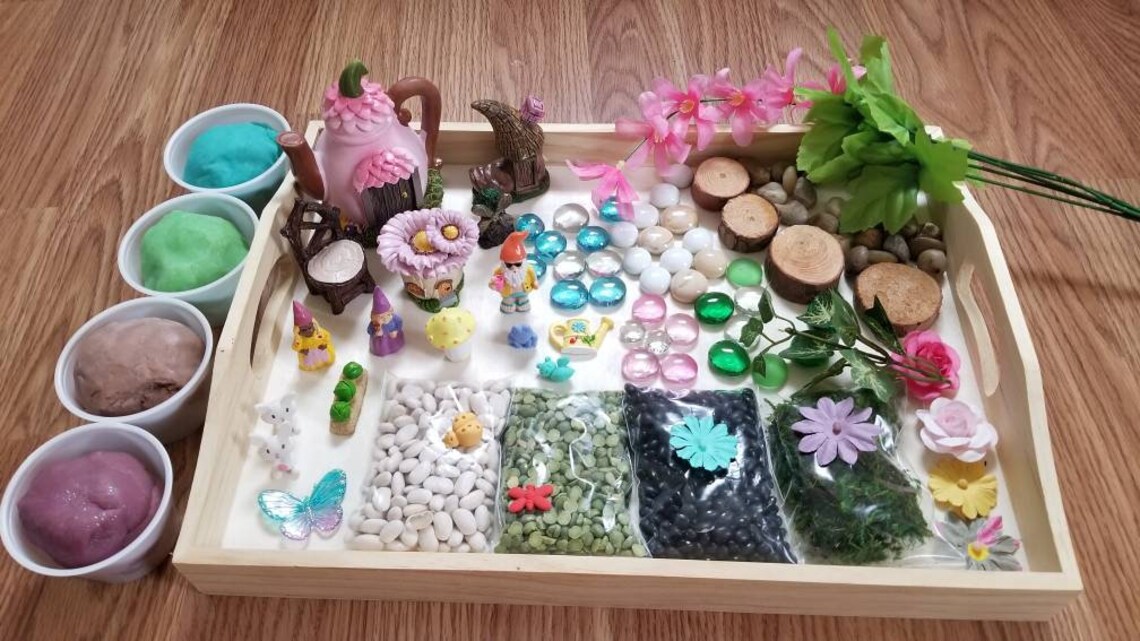 Fairy Garden Play Dough Kit Spring Garden Sensory Kit - Etsy