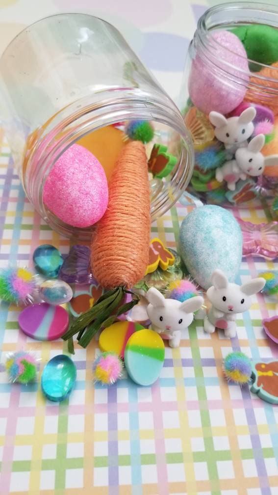 Hoppy Easter Play Dough Kit Play Dough Jar Spring Sensory Kit Easter ...