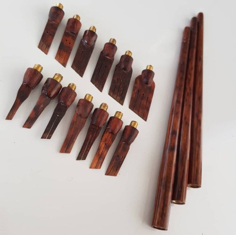 Snakewood Calligraphy Pen Set With Interchangeable Steel Nibs | 2–25 mm ...