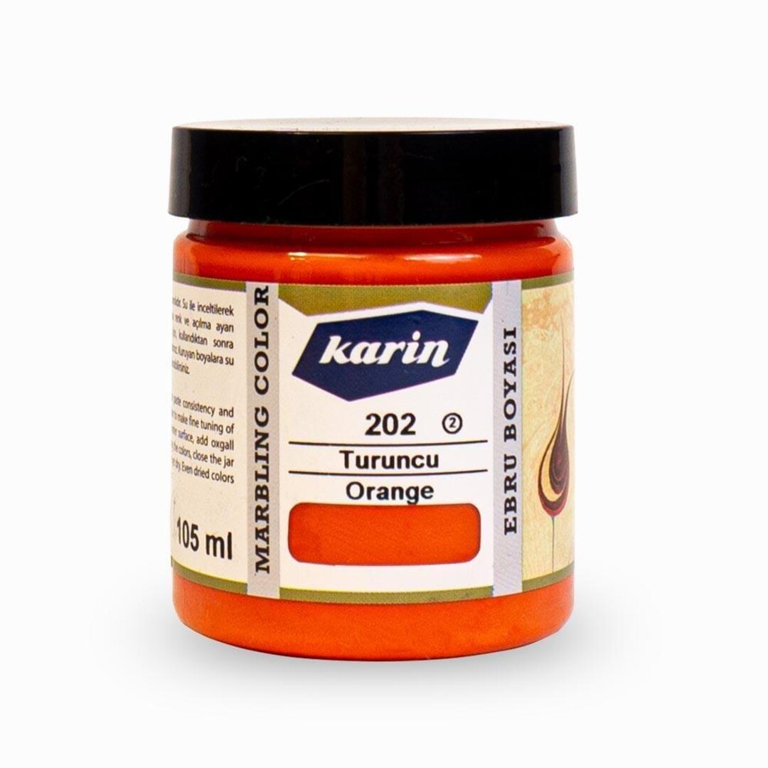Karin Orange Marbling Paint: Traditional Ebru Art, 105ml - Etsy