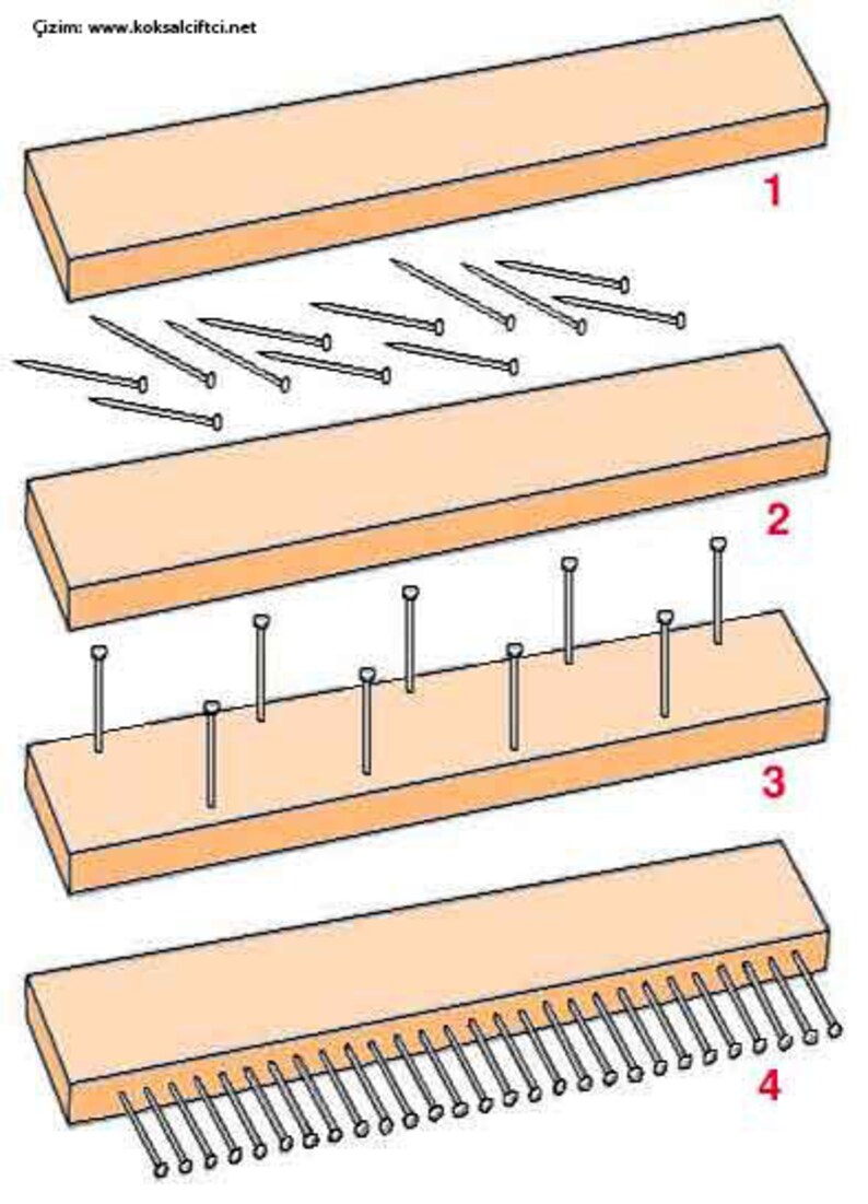 Karin Marbling Bouquet Comb 35 Cm Traditional Water Ebru Art Comb Steel ...