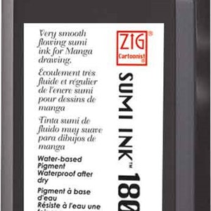 Zig Mangaka Sumi Calligraphy Liquid Ink (60 Ml & 180 Ml ) | Professional Quality Sumi Ink | High ...