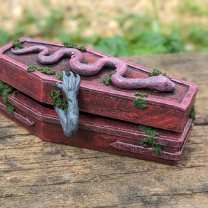 OOAK Vampire Coffin,wooden Coffin,handmade Polymer Clay Decoration ...