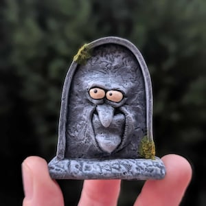 OOAK Magical Gravestones, Handmade Sculpture, Polymer Clay Halloween ...