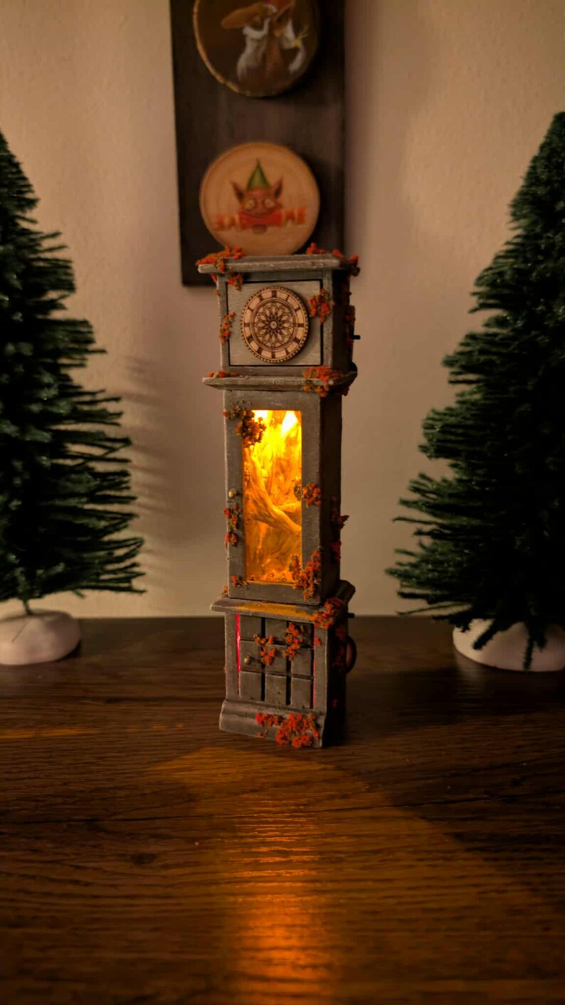 The Vecna Clock -stranger Things Inspired - OOAK Handmade Spooky Scene ...