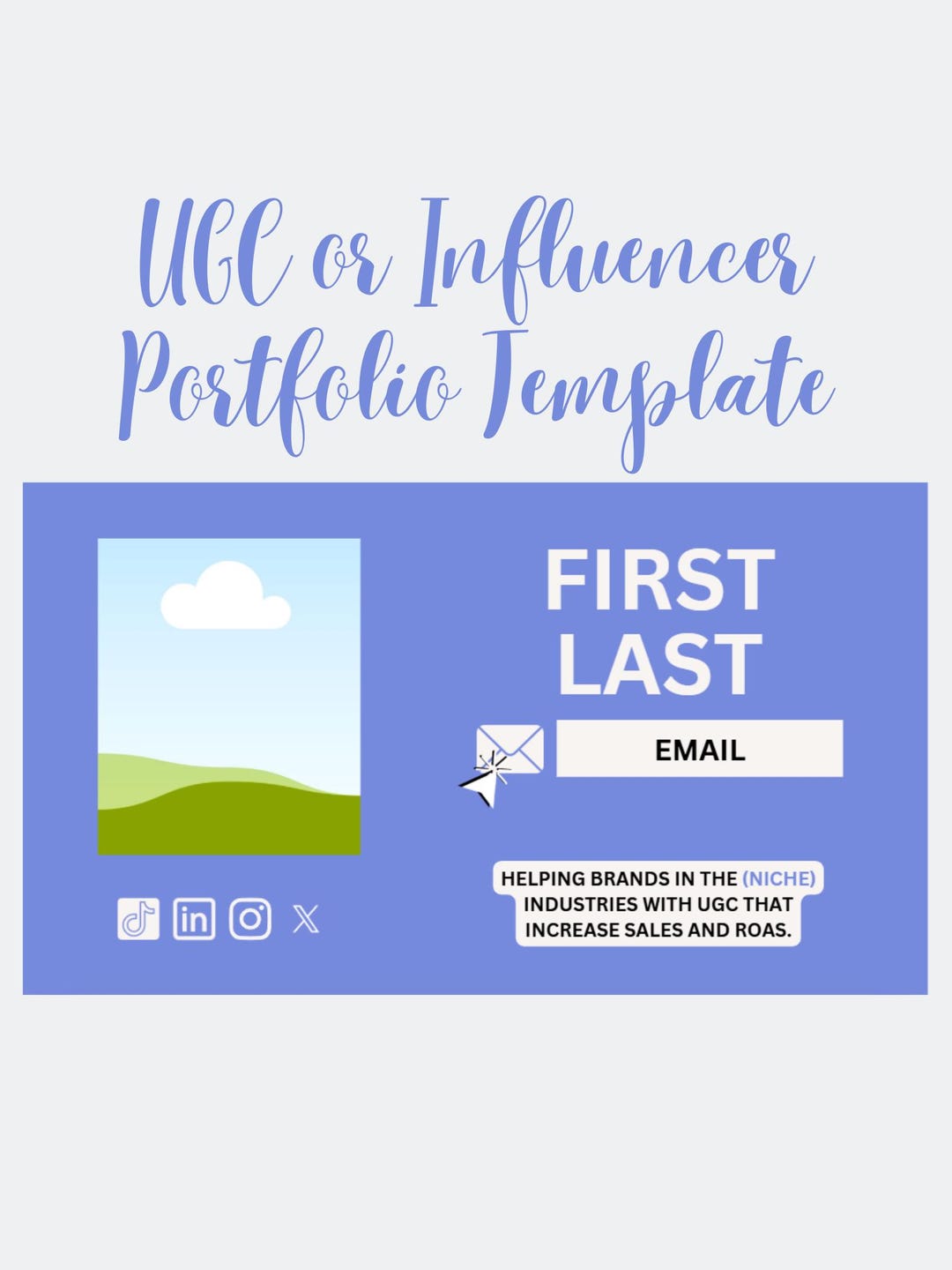 UGC Portfolio Template for Canva | Influencer Media Kit | Marketing ...