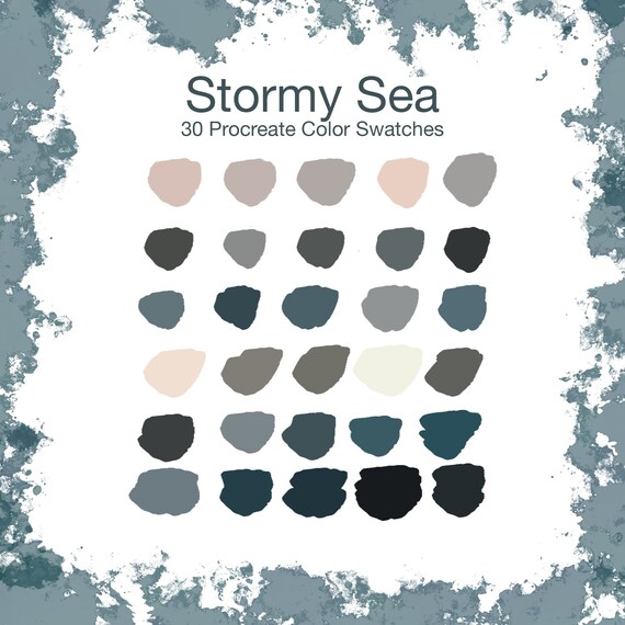 Stormy Sea Procreate Color Palette Procreate Swatches | Etsy