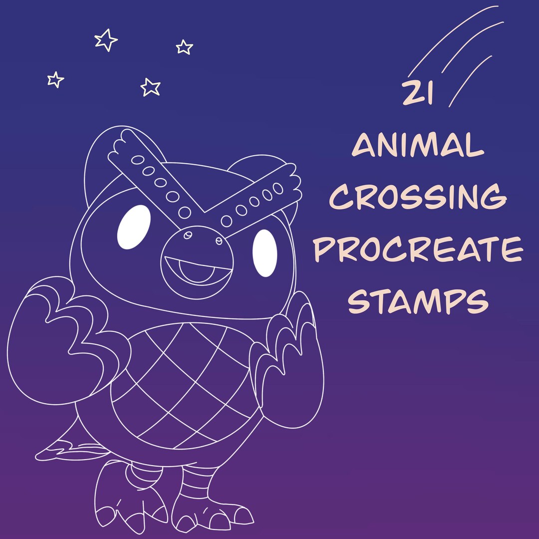 21 Animal Crossing Procreate Stamps, ACNH, Procreate Brushes - Etsy