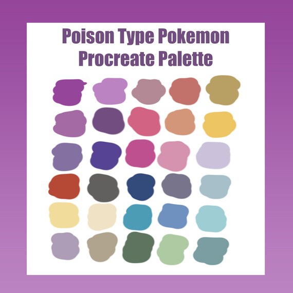 Poison Type Pokemon Procreate Palette Pokemon Inspired - Etsy