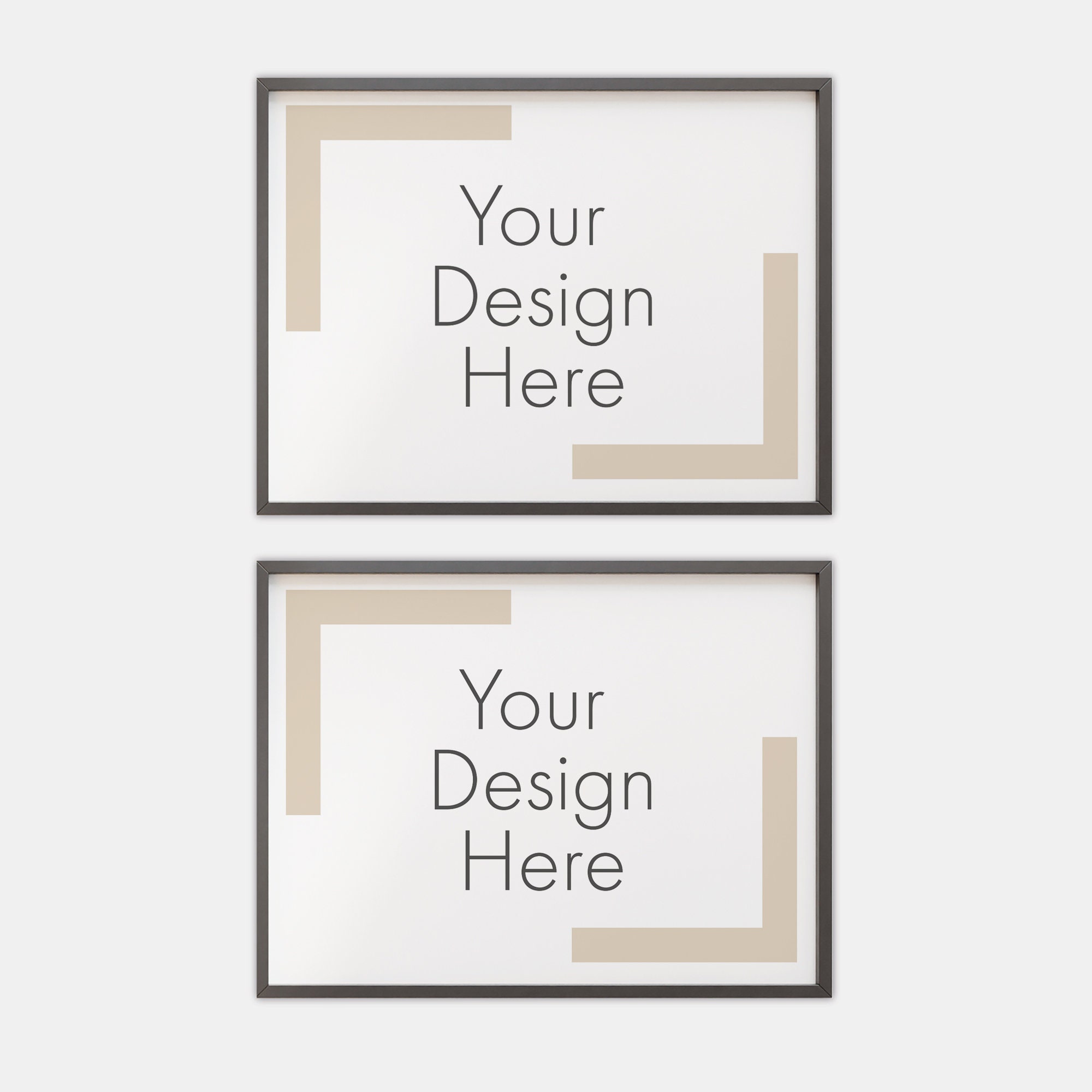 Horizontal Frame Set of 2 Gallery Wall Mock Up 2 Frame Mock - Etsy Israel