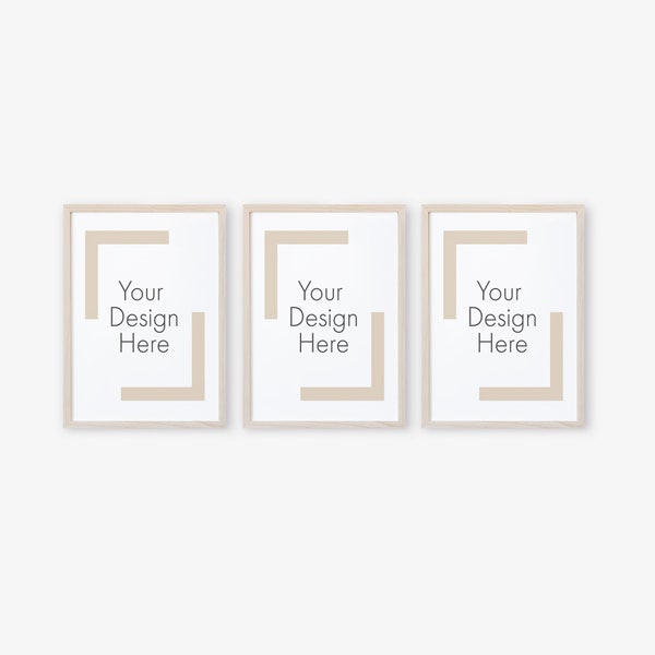 3 Frames Gallery Mockup - Etsy