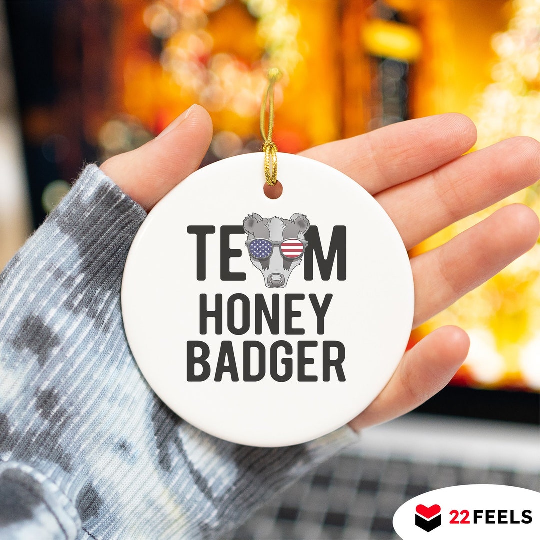 Funny Honey Badger Ornament Team Honey Badger Christmas - Etsy