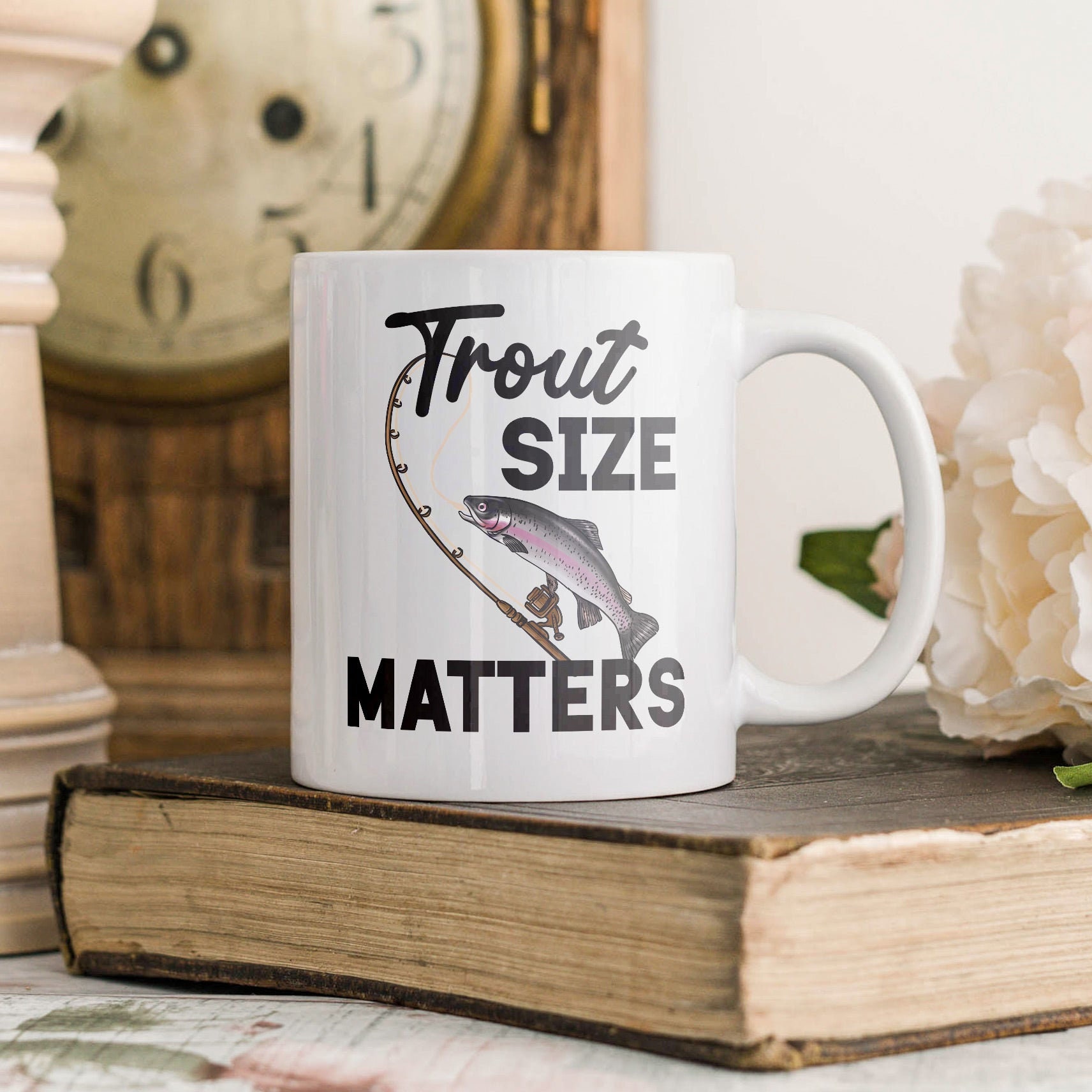 Funny Fishing Gift Steelhead Trout Size Matters Mens Coffee - Etsy