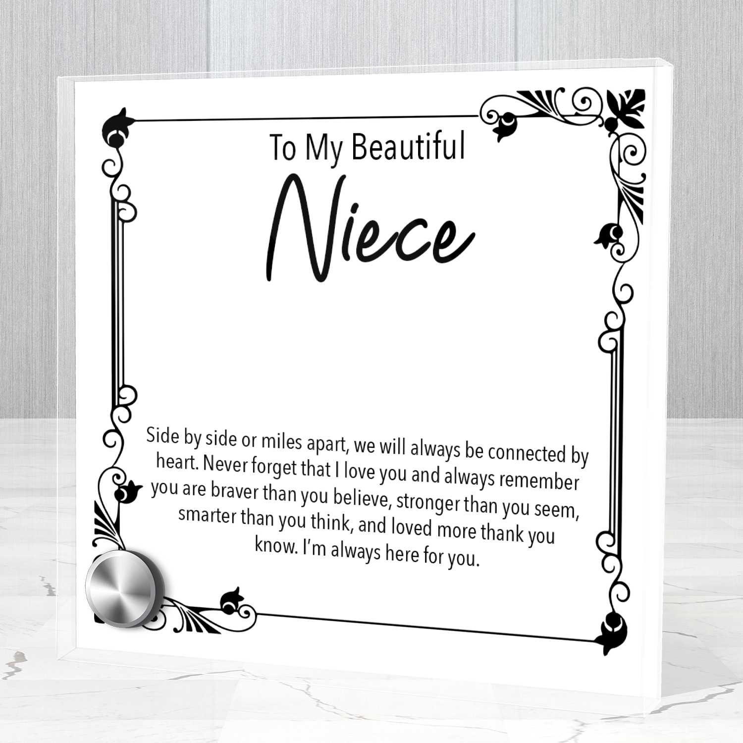 Niece Gift to My Niece Gifts From Aunt From Uncle Beautiful Niece ...