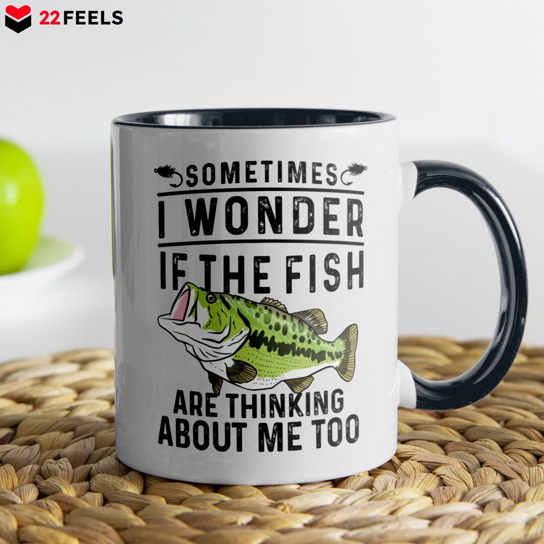 Funny Fishing Gift Largemouth Bass Mens Coffee Mug Birthday Dad Uncle ...