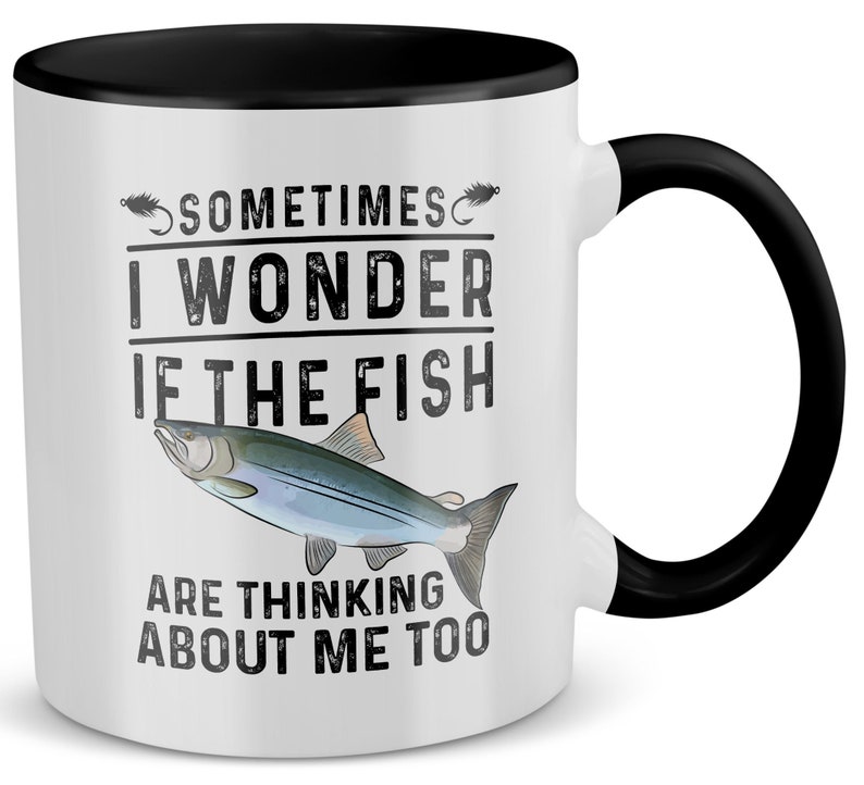Funny Fishing Gift Coho Salmon Mens Coffee Mug Birthday Dad - Etsy