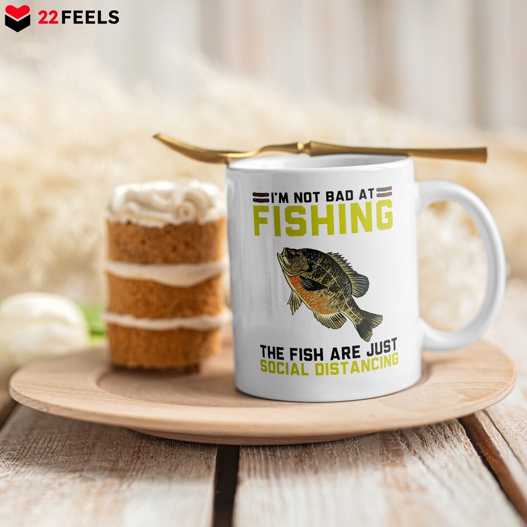 Funny Fishing Gift Bluegill Sunfish Mens Coffee Mug Birthday Dad Uncle ...
