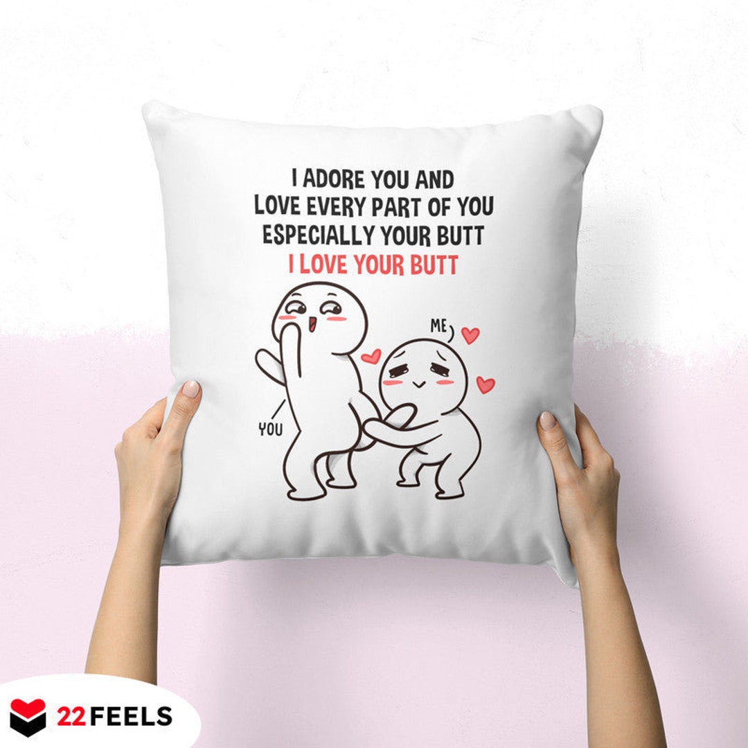 Anniversary Pillow Couple Gift for Her Him Funny Girlfriend Pillow Cute ...
