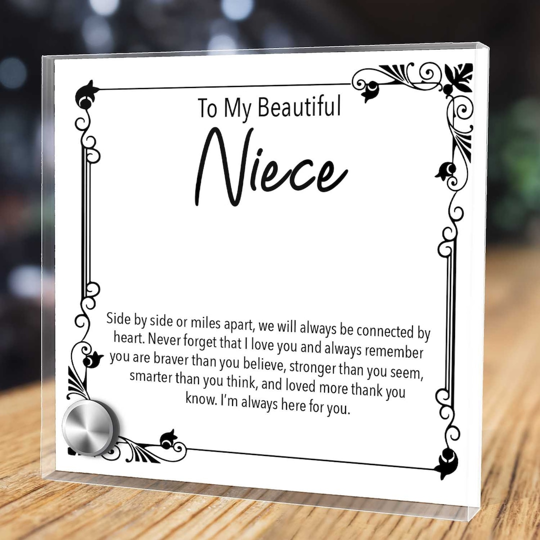 Niece Gift to My Niece Gifts From Aunt From Uncle Beautiful Niece ...