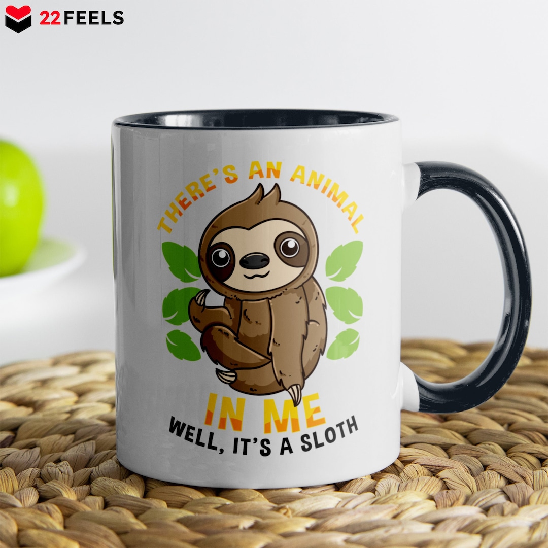 Funny Sloth Coffee Mug Office Men Women Humor Cup Slogan Text Secret ...
