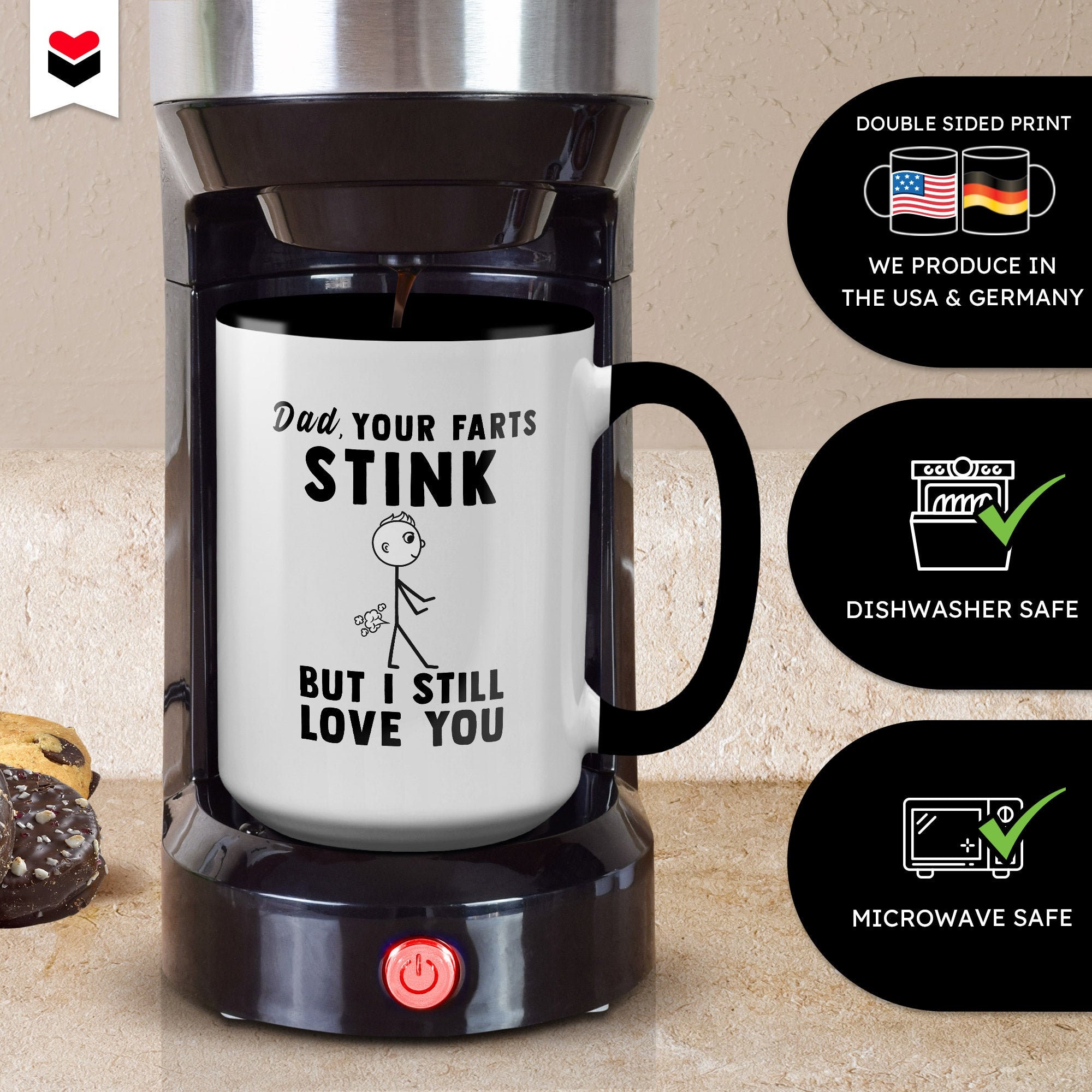 Dad Gift Mens Mug Your Farts Stink Fathers Day Birthday to My Father ...
