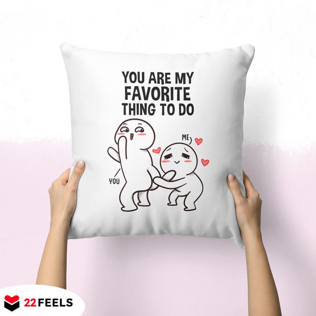 Anniversary Pillow Couple Gift for Her Him Funny Girlfriend Pillow Cute ...