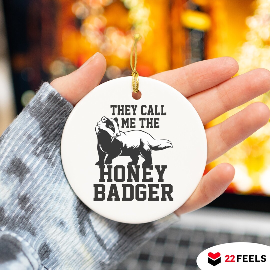 Funny Honey Badger Ornament Team Honey Badger Christmas Ornament for ...
