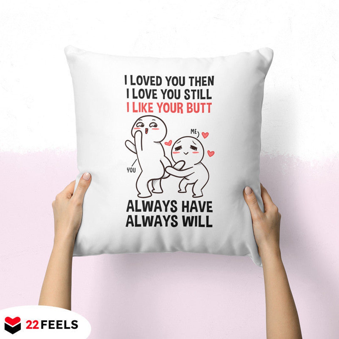 Anniversary Pillow Couple Gift for Her Him Funny Girlfriend Pillow Cute ...