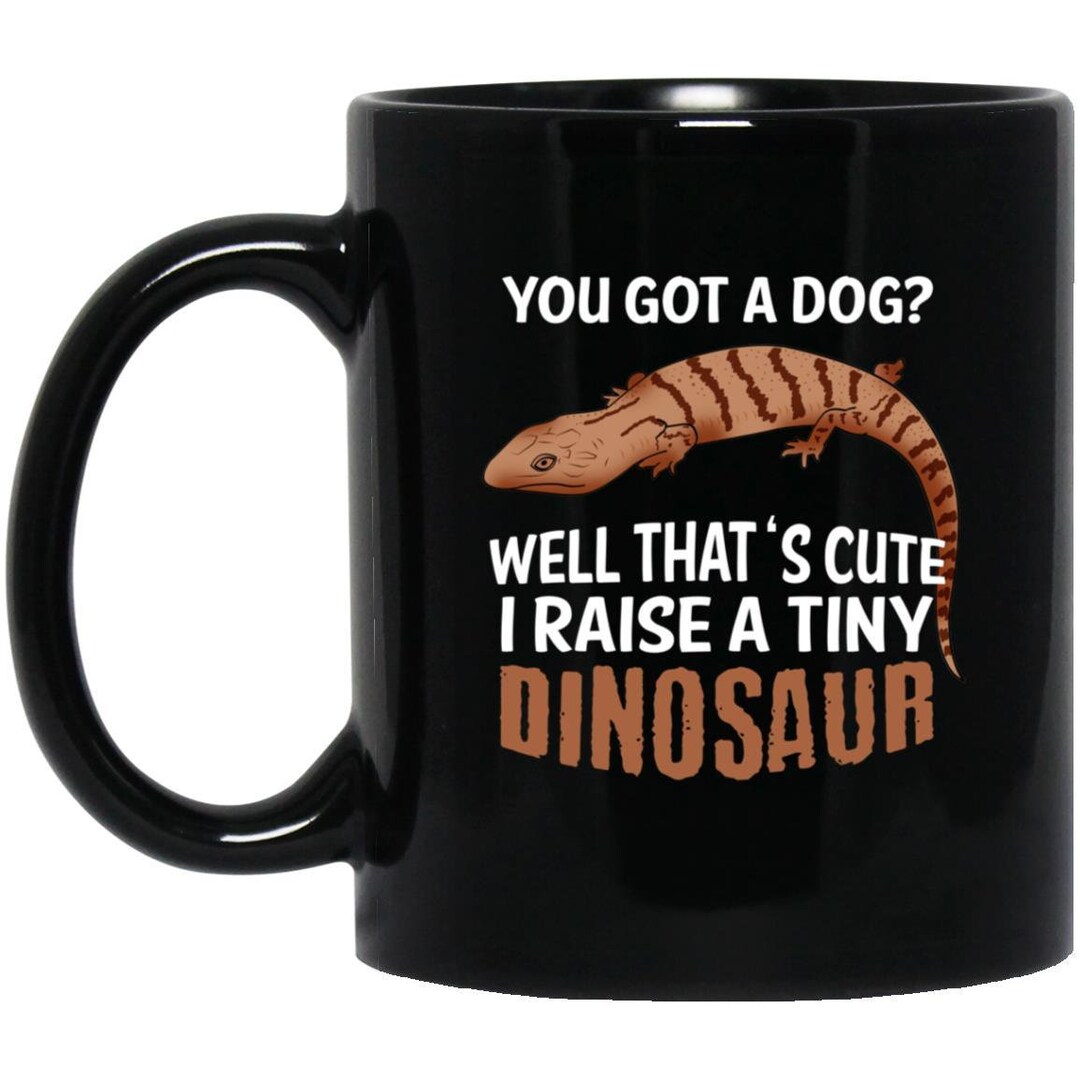 Cute Blue-tongued Skink Mug Black Funny Pet Lizard Mug Skink Mom or Dad ...