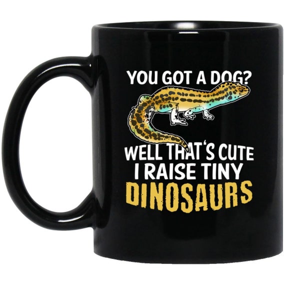 Cute Leopard Gecko Mug Black Pet Lizard Gift Lizard Mug - Etsy