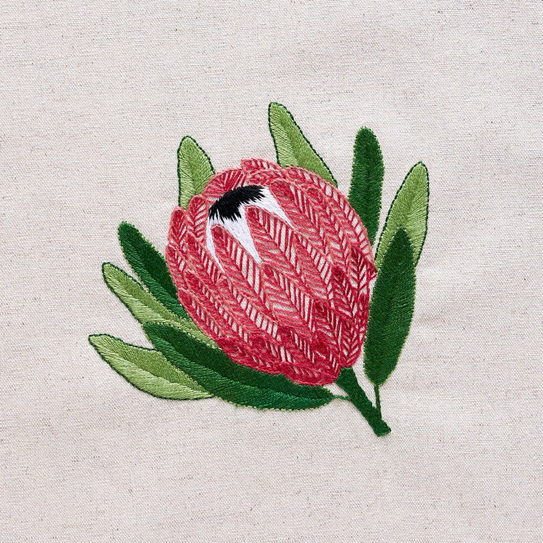 Protea Embroidery PDF - Etsy