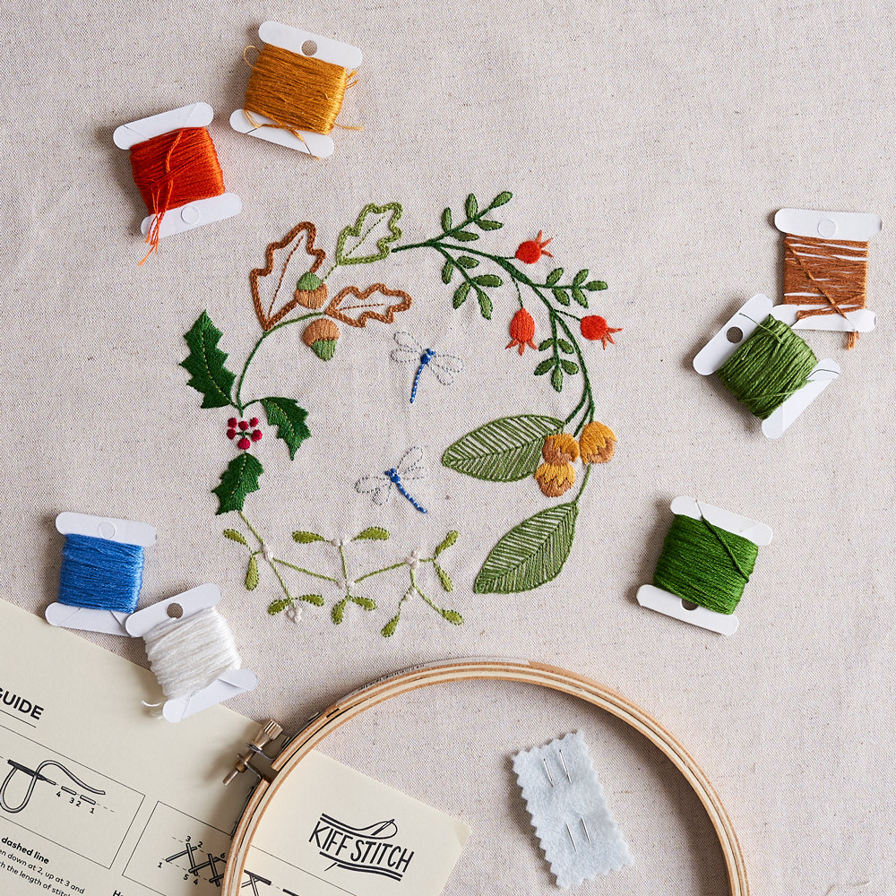Modern Crewel With Dragonfly PDF - Etsy