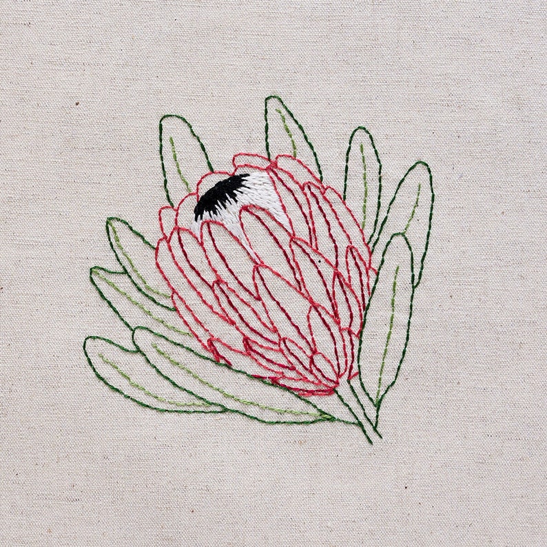 Protea Embroidery PDF - Etsy