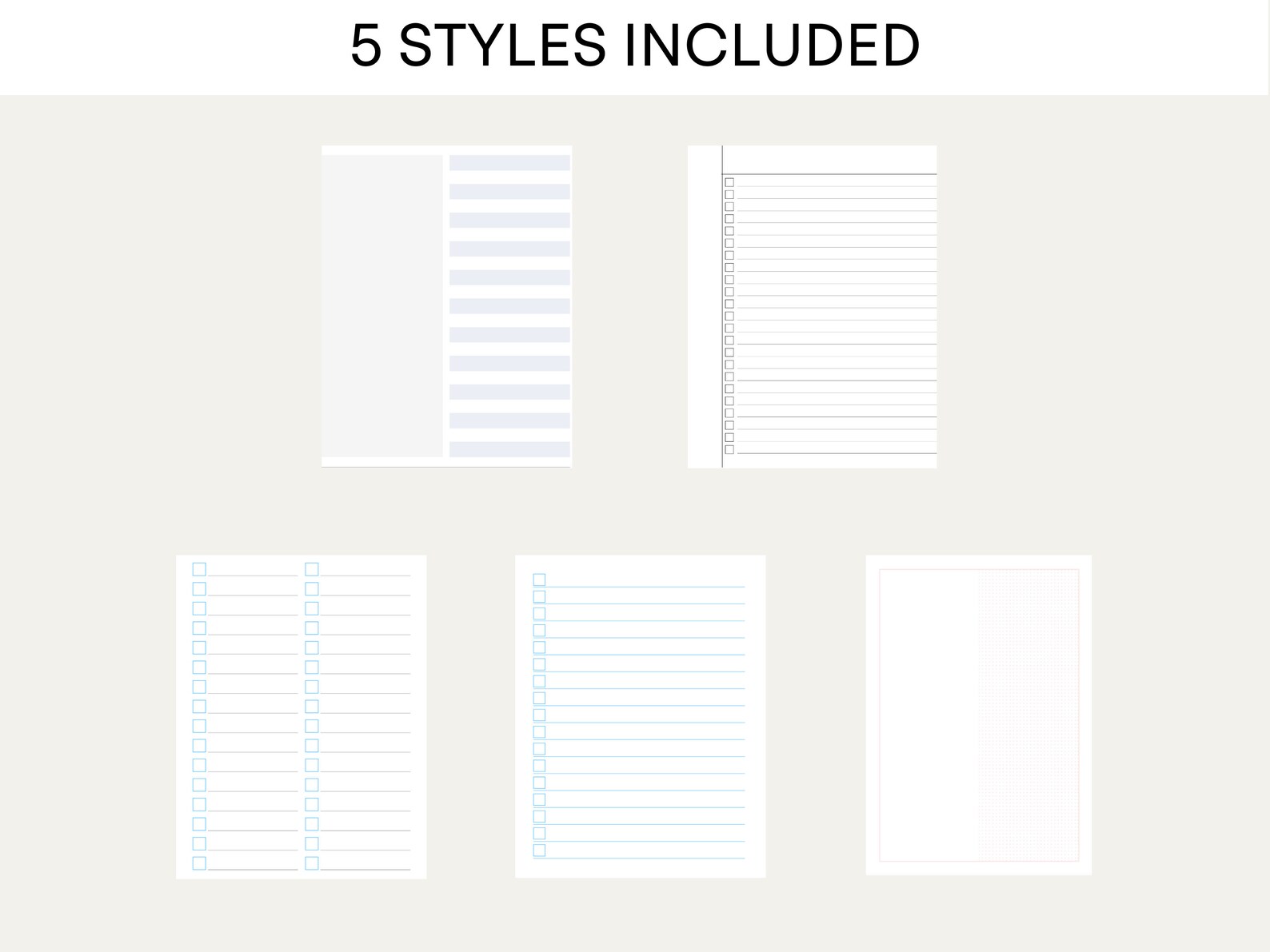 Printable Checklist Paper PDF. Dot Grid Paper. Bullet Paper. Grid Paper ...