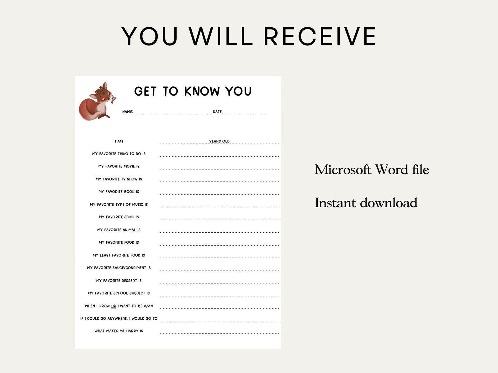 Editable Get to Know You Worksheet. Digital Classroom Worksheet. Team ...