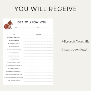 Editable Get to Know You Worksheet. Digital Classroom Worksheet. Team ...