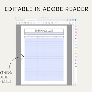 Order Shipping Log Printable. Business Cost Tracker. Postage Costs ...