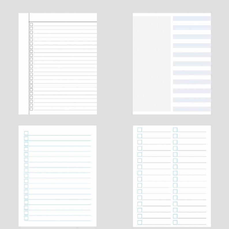 Printable Checklist Paper PDF. Dot Grid Paper. Bullet Paper. | Etsy