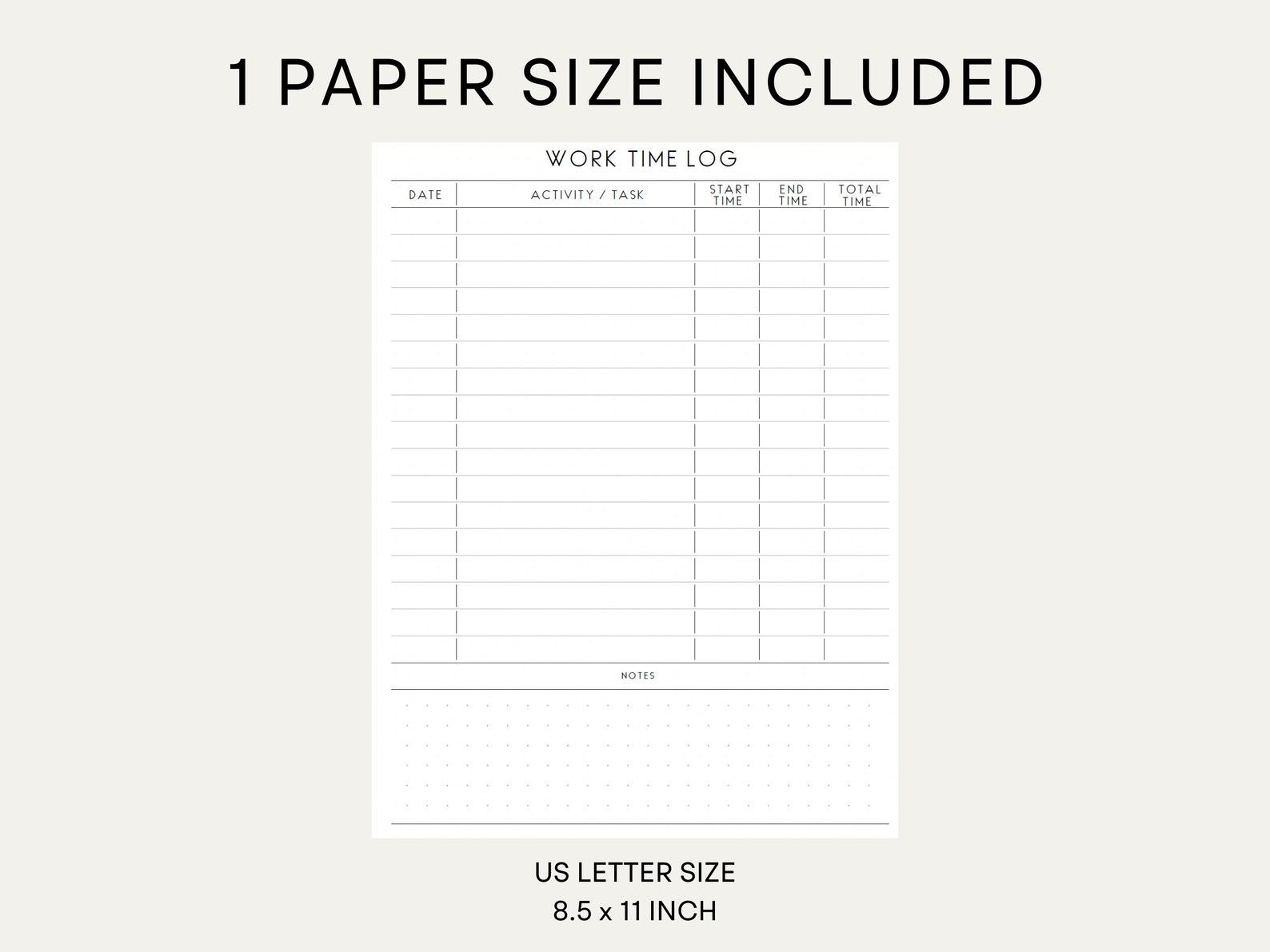 Work Log Printable. Time Spent Tracker. Time Log. Working Hours. Work ...