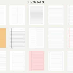 Printable Lined Paper PDF. Wide Ruled Paper. College Ruled Paper ...