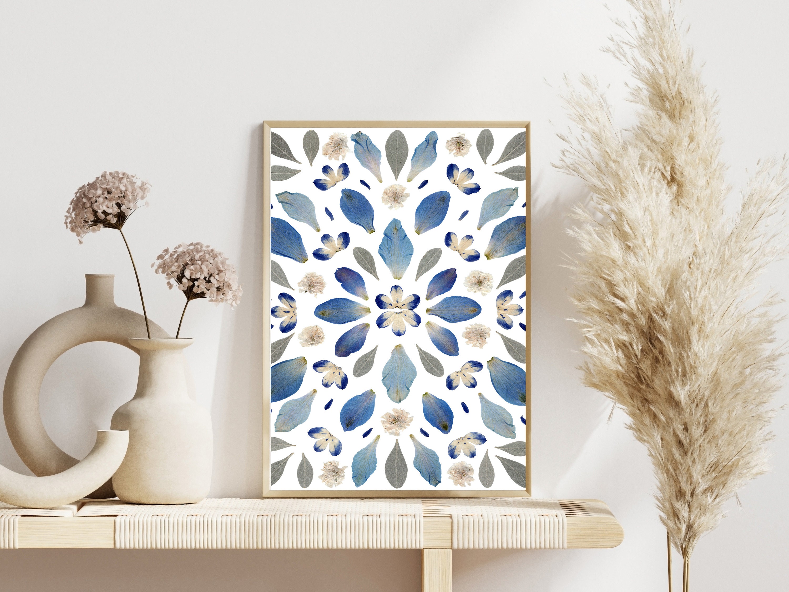 Modern Floral Wall Art Nature Inspired Art Print Real Flower Poster ...