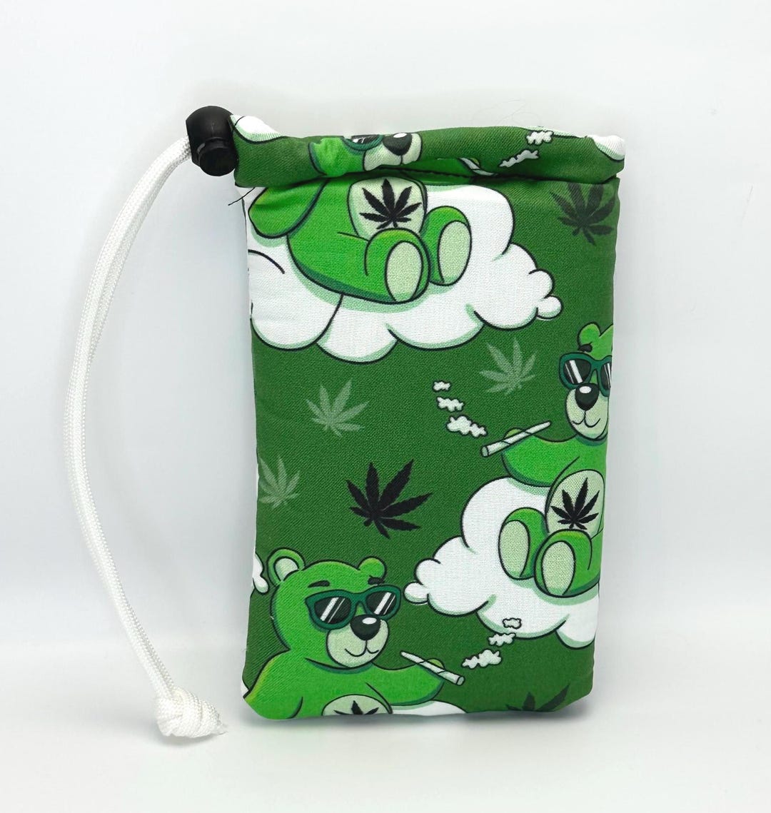 Smoking Green Bear Pipe Pouch, Small Pipe Bag, Glass Pipe Case, Smoking ...