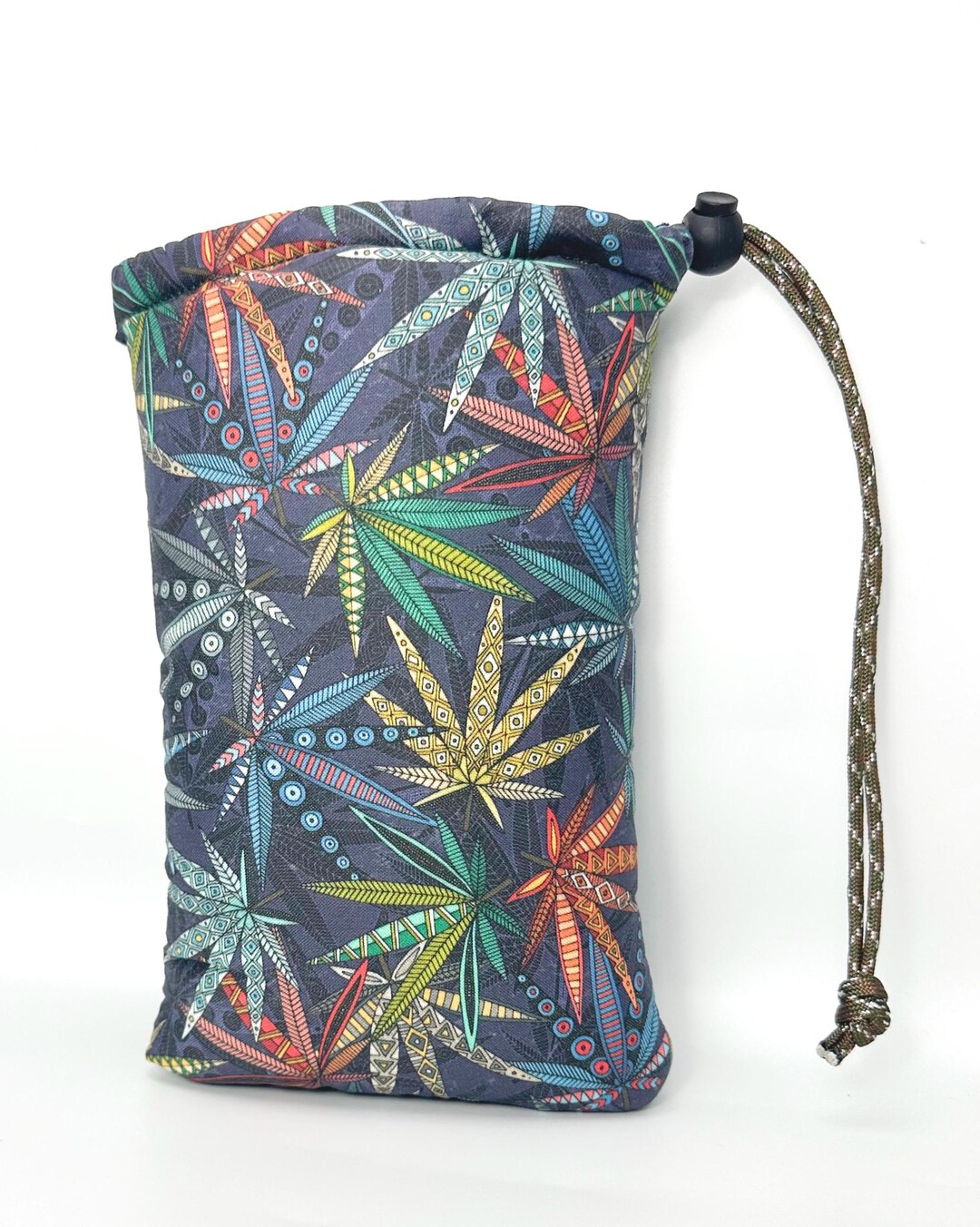 Custom Size Dark Cannibas Leaf Pipe Pouch, Glass Pipe Case, Pipe Bag ...