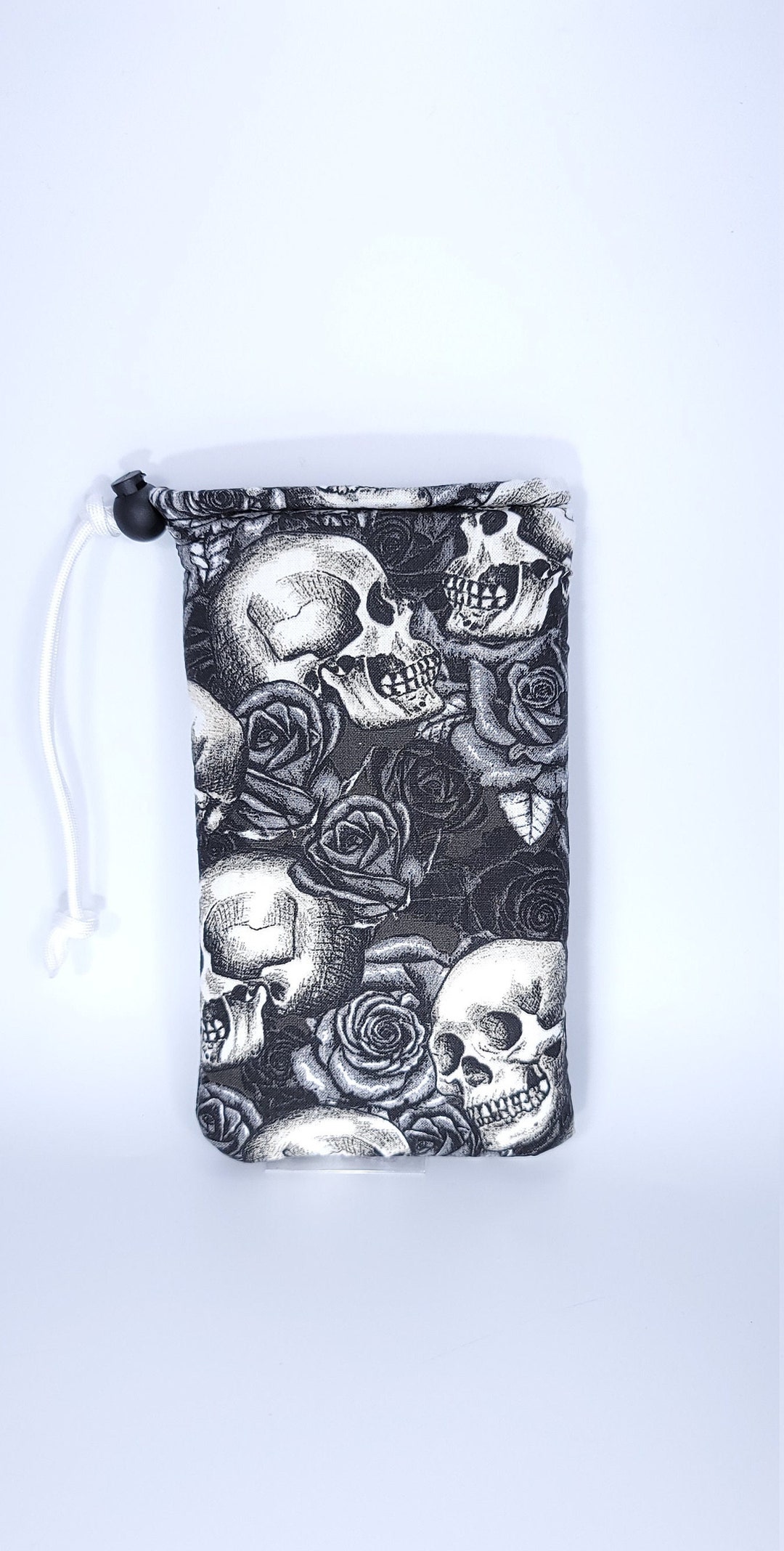 Custom Size Skull & Rose Pipe Pouch, Glass Pipe Case, Bubbler Bag, Bong ...