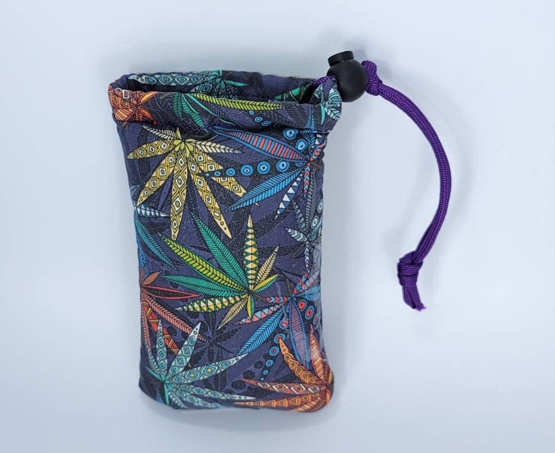Custom Size Dark Cannibas Leaf Pipe Pouch, Glass Pipe Case, Pipe Bag ...
