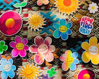 Flower Power Stickers - Etsy