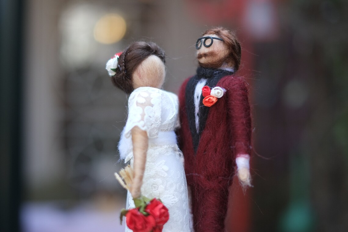 Custom couple portrait Family present Bride and groom | Etsy