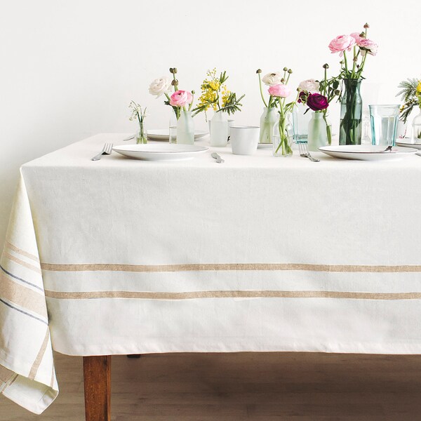 Striped Tablecloth - Etsy