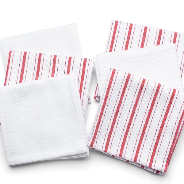 Red Tea Towel - Etsy