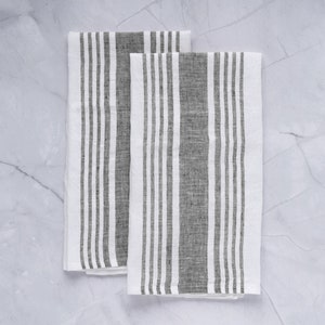 Kitchen Towels, 100% Linen Dish Towels, Set of 2 Farmhouse Kitchen ...